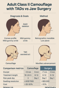 Adult Class II Malocclusion: Camouflage with TADs vs Orthognathic ...