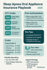 Sleep Apnea Oral Appliance Insurance Playbook 2025 - Dentovex Ortohodontics